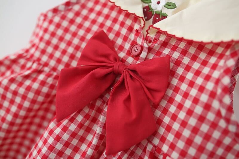 Bow checks lace dress – BabyMonk
